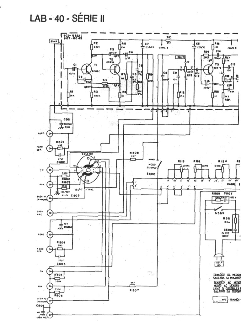 Gradiente - Amplificador - LAB40 sé Rie II - Esquema Eletrô Ni | PDF
