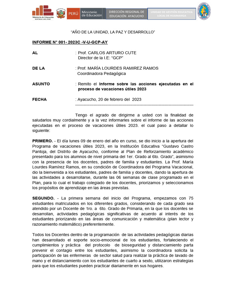 Informe Informe Comunicacion Escrita Caracteristicas