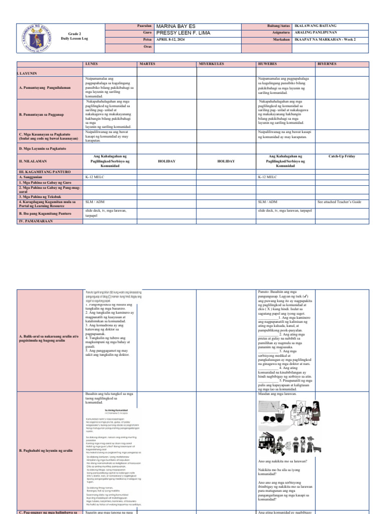 Q4-Week2-Dll-Ap 2 | PDF