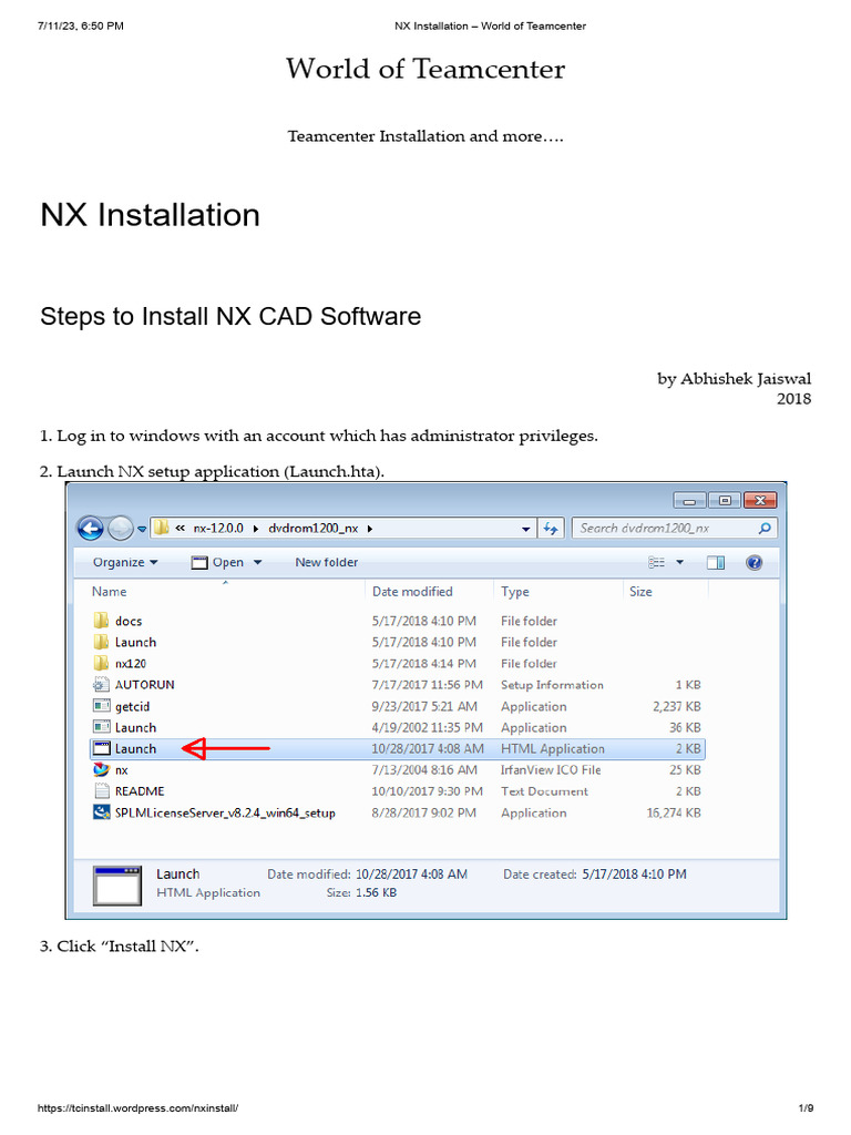 NX Installation | PDF | Software | Computing
