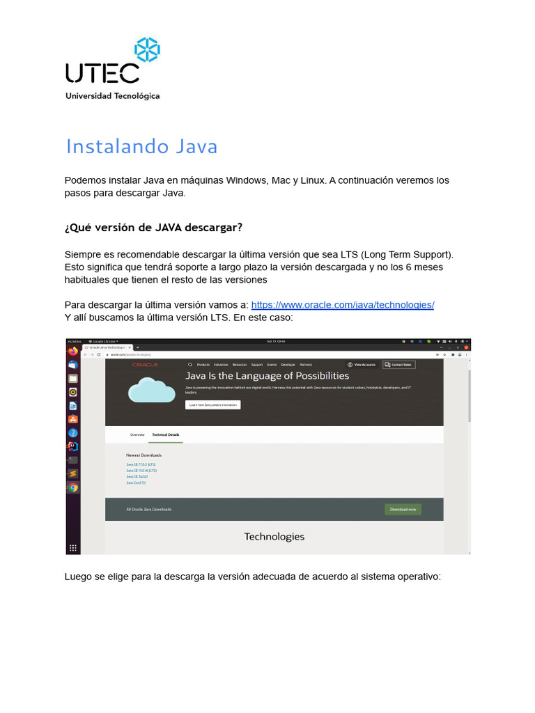Instalar Java | Descargar gratis PDF | Java (lenguaje de programación ...