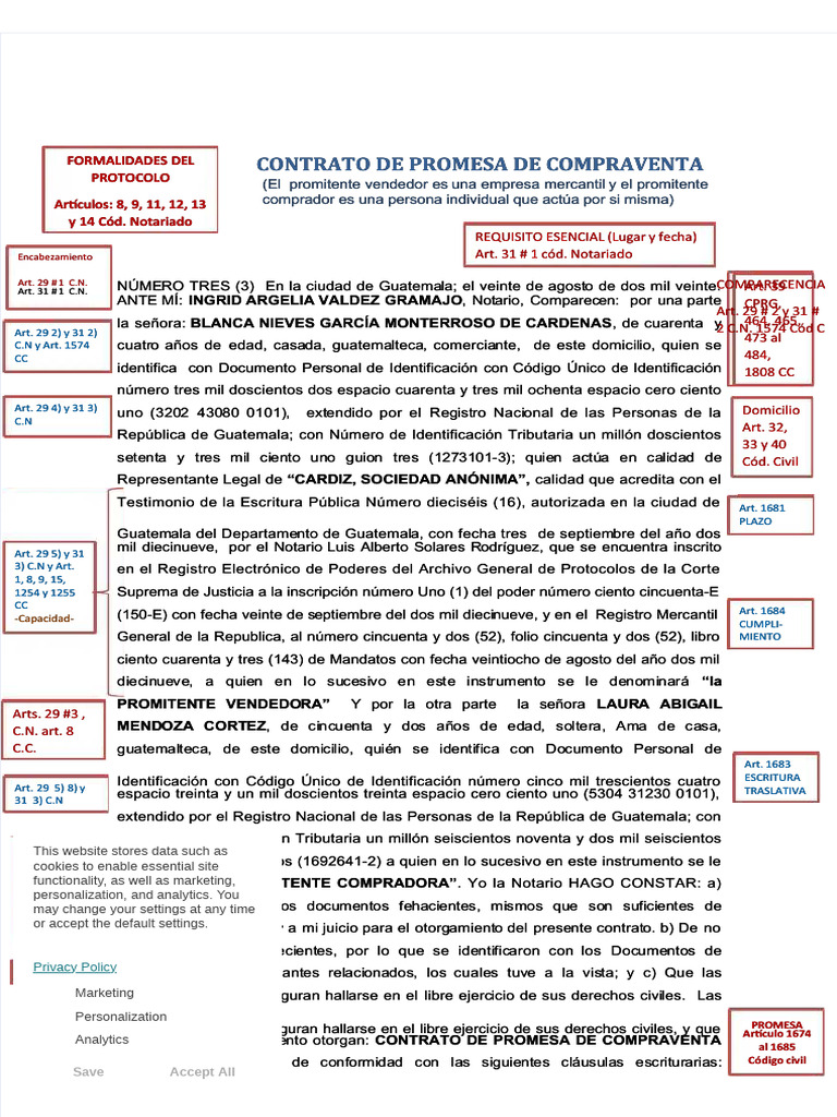 PDF Contrato de Promesa de Compraventa Compress | PDF | Ley común