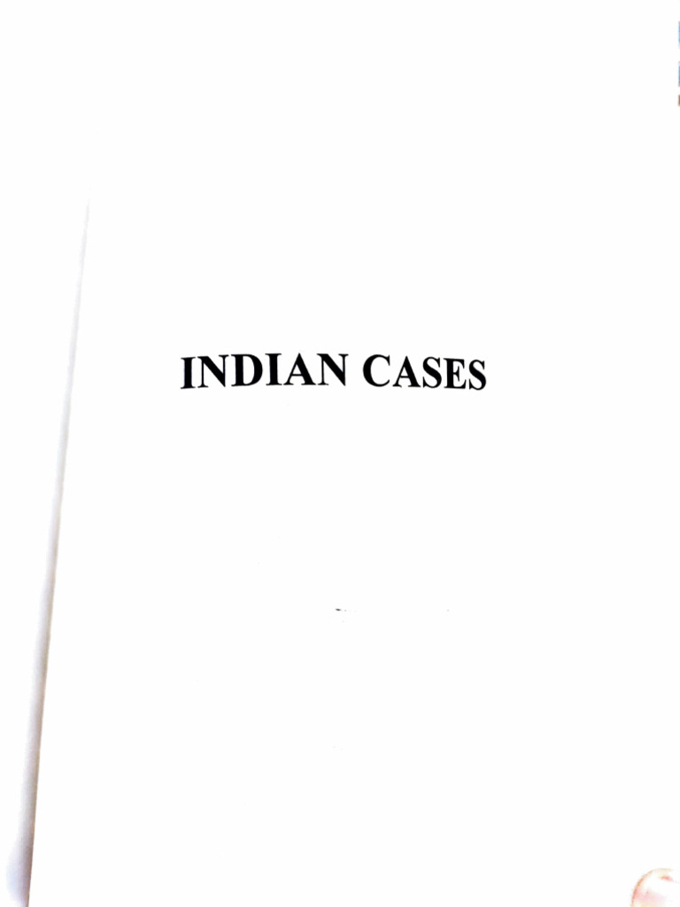 Indian Cases | PDF