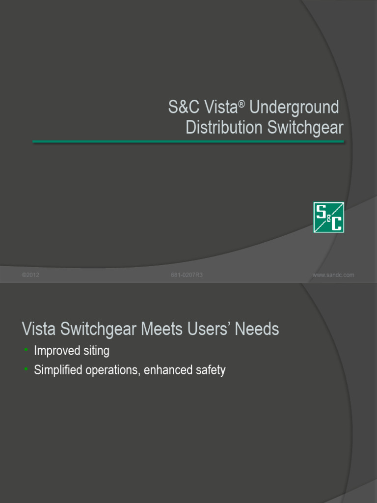 S&C Vista English Presentation | PDF | Electrical Components | Equipment
