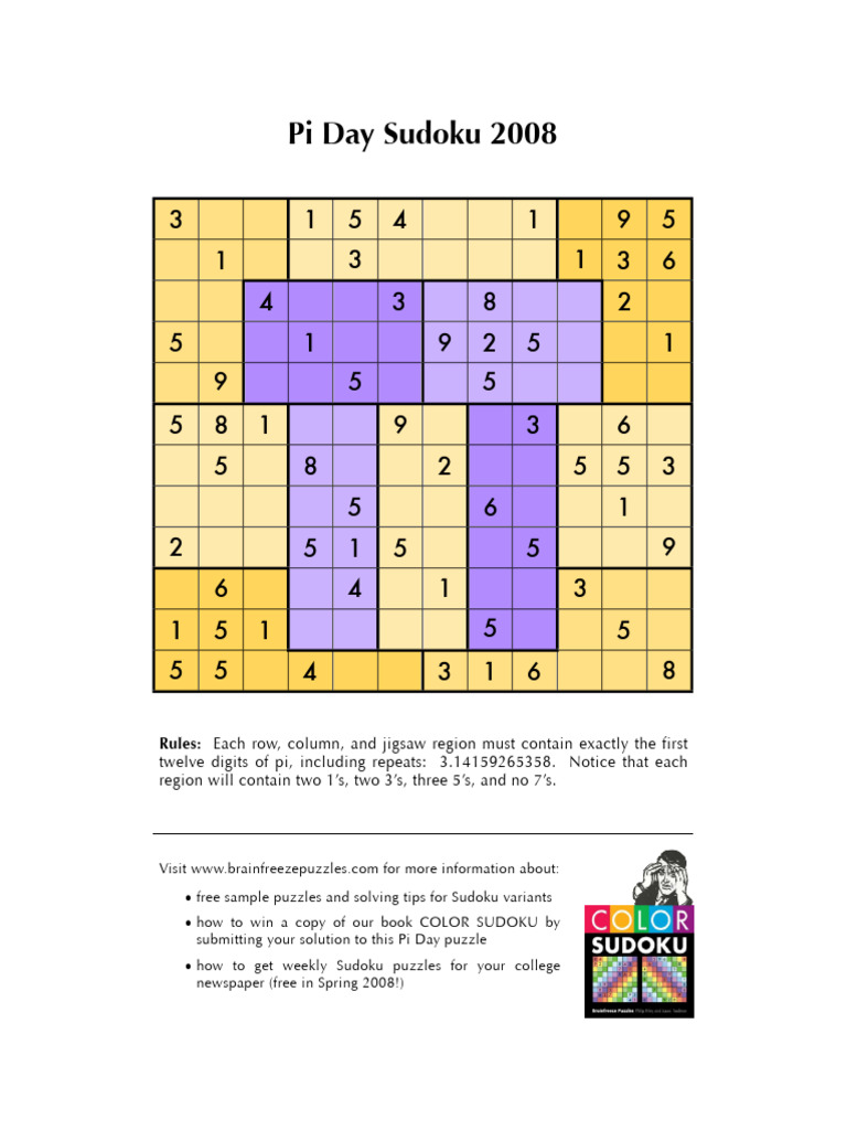 Pi Sudoku 2008 | PDF