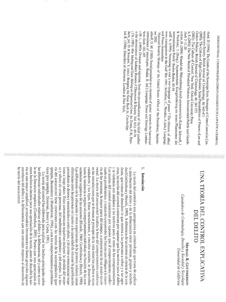 Gottfredson - Teoria Control | PDF