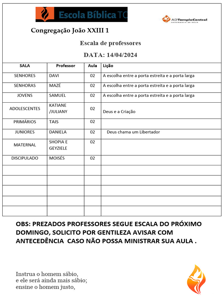Escala Prof EBD 2024 14.04.24 | PDF