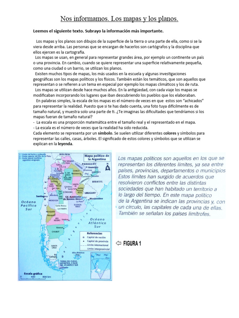 Mapas y Planos: Definición y Uso | PDF | Mapa | Cartografía