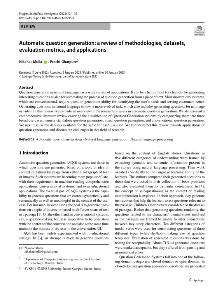 2023 Article 295 | PDF | Parsing | Question