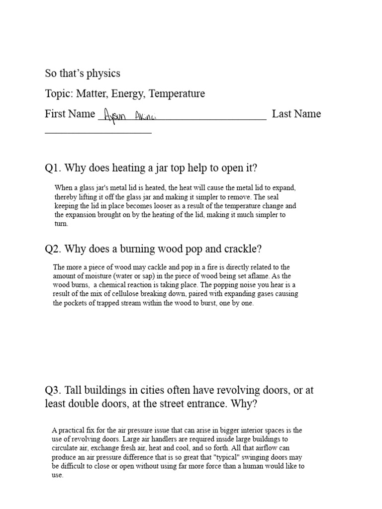 Physics of Matter and Energy Explained | PDF