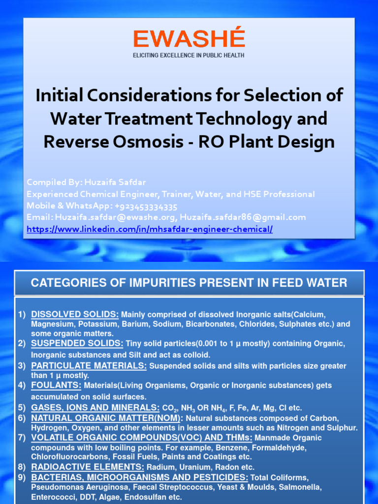 Reverse Osmosis - Part01 | PDF | Chlorine | Water