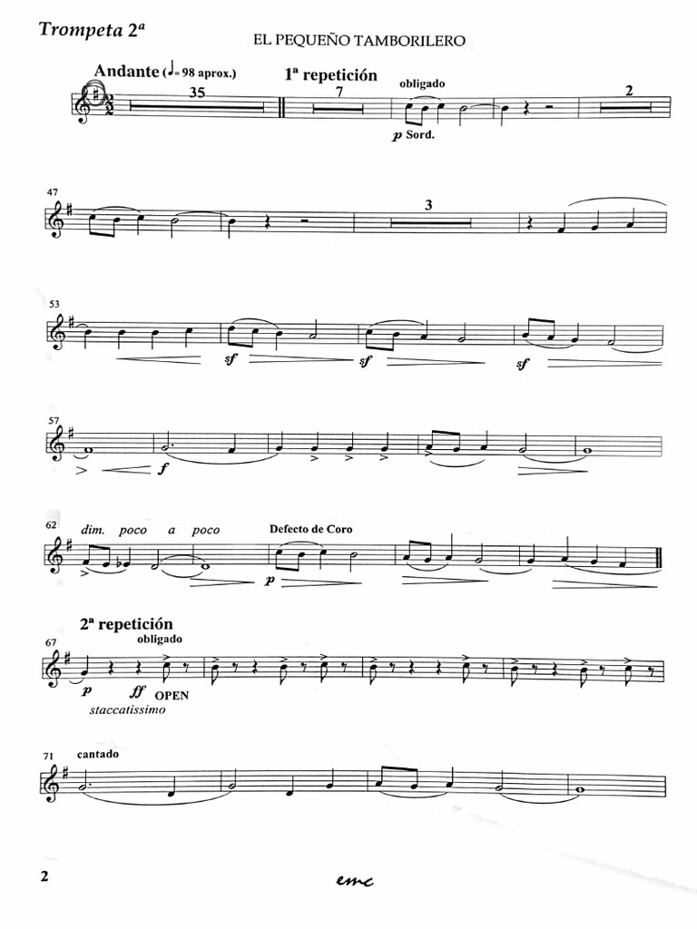 tamborilero trompeta dos | PDF