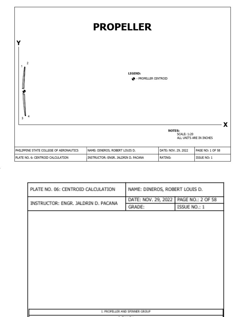 Aircraft Centroid Dineros Robert Louis D | PDF | Aerospace Engineering ...