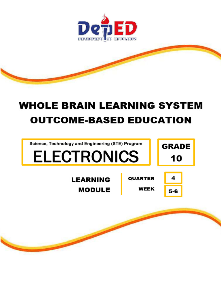 Electronics Module G10 Q4 Week 5 6 PDF | PDF | Soldering | Welding