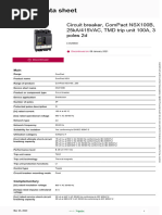 Compact NSX100F Circuit Breaker Data Sheet | PDF | Alternating Current ...