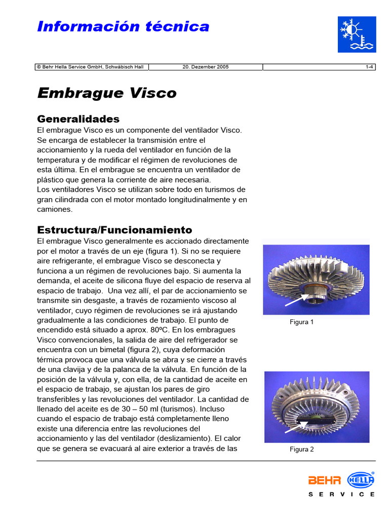 Embrague Visco | PDF | Embrague | Rodamiento (Mecánico)