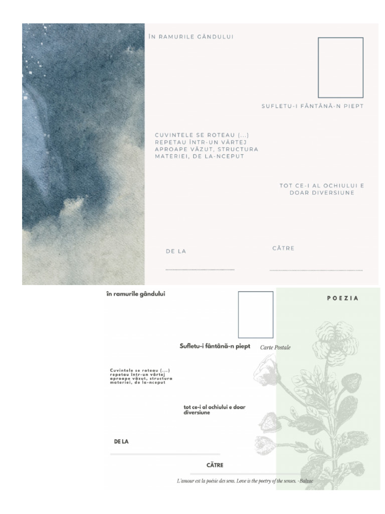 Carti Postale Poetice | PDF