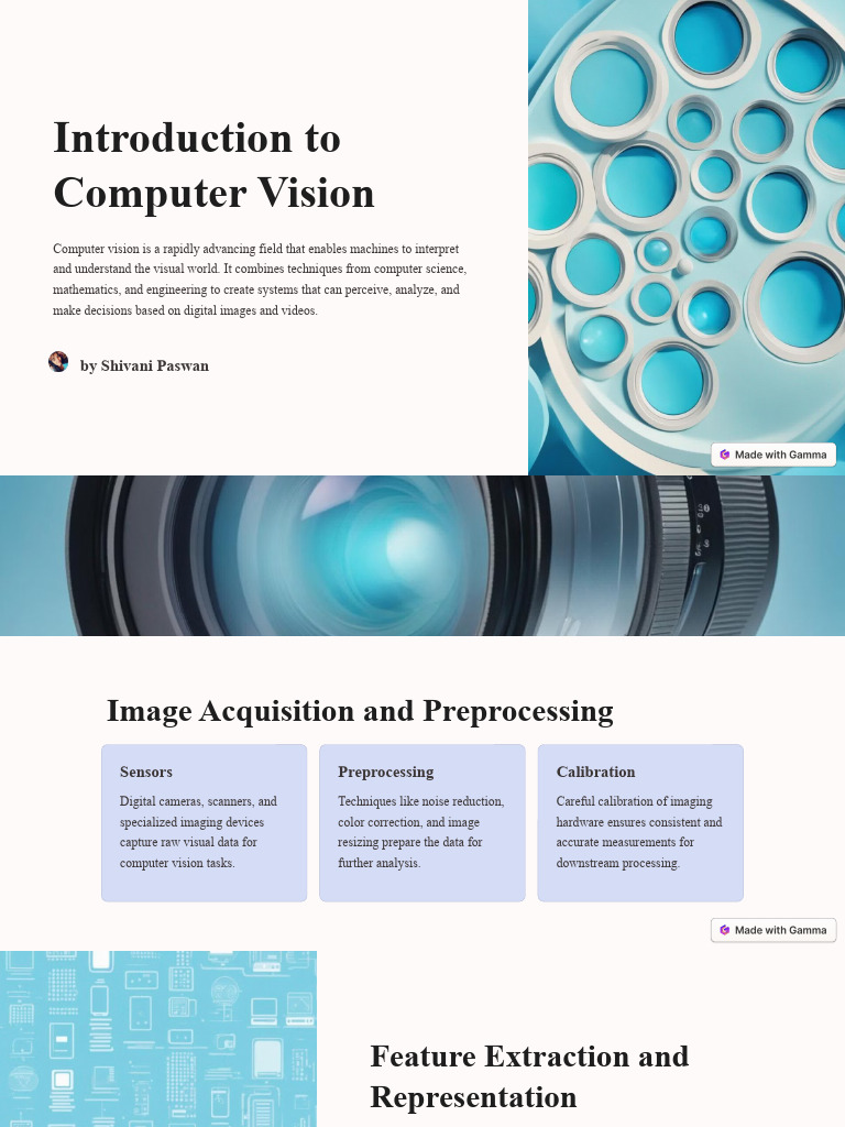 Introduction to Computer Vision | PDF | Computer Vision | Computer Science Introduction to Computer Vision | PDF | Computer Vision | Computer Science