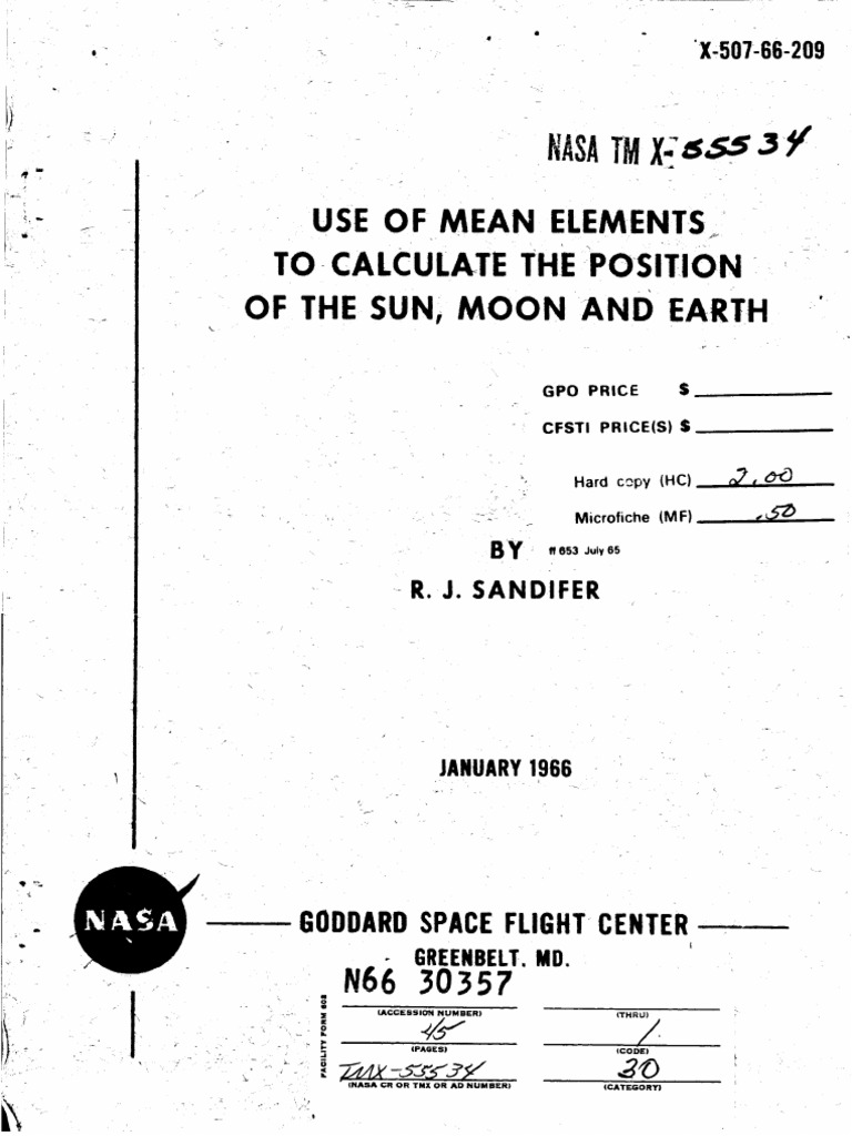 Calculate Sun, Moon, Earth Positions | PDF | Ellipse | Orbit