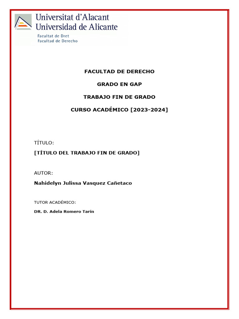 portada-tfg | PDF | Administración Pública | Burocracia
