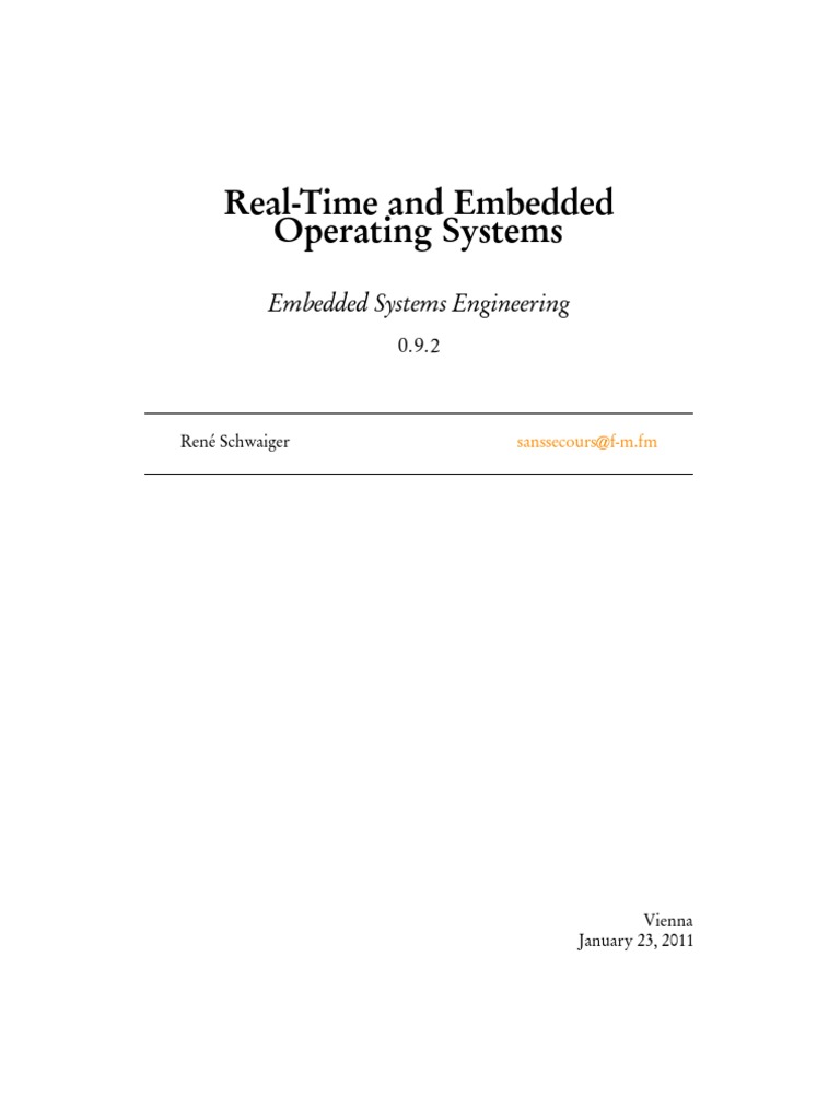Embedded Operating Systems | PDF | Operating System | Kernel (Operating System)