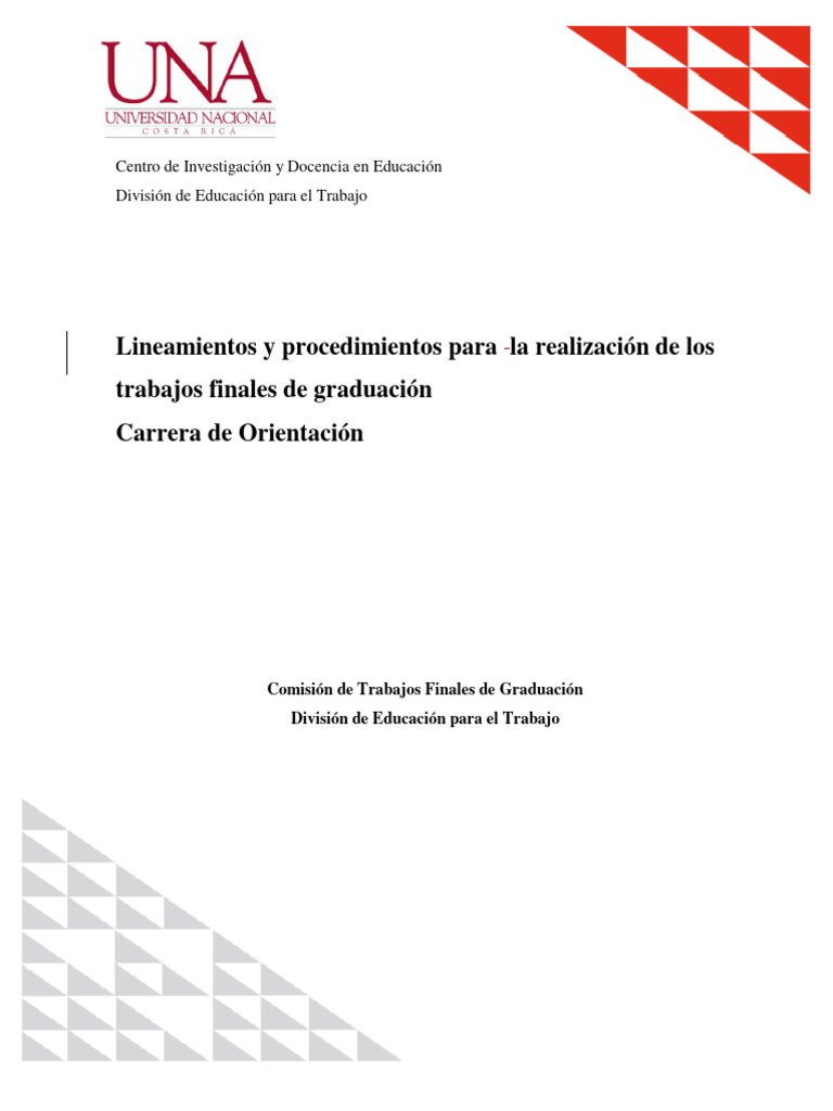 Manual TFG Orientacin | PDF | Plan de estudios | Metodología