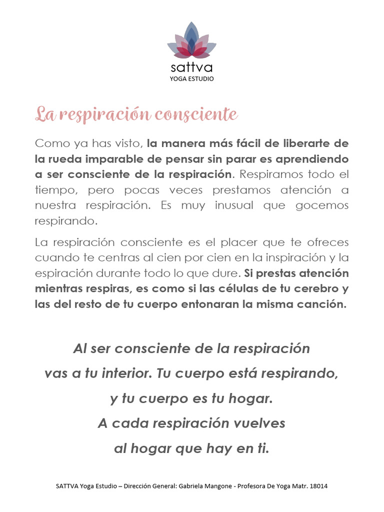 Respiración Consciente y Mindfulness | PDF | Relaciones personales ...