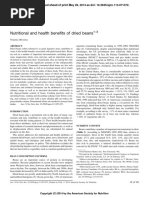 Bean Nutrition Comparison Chart | PDF