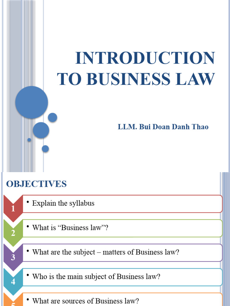 Introduction To Business Law | PDF | Business | Market Economy