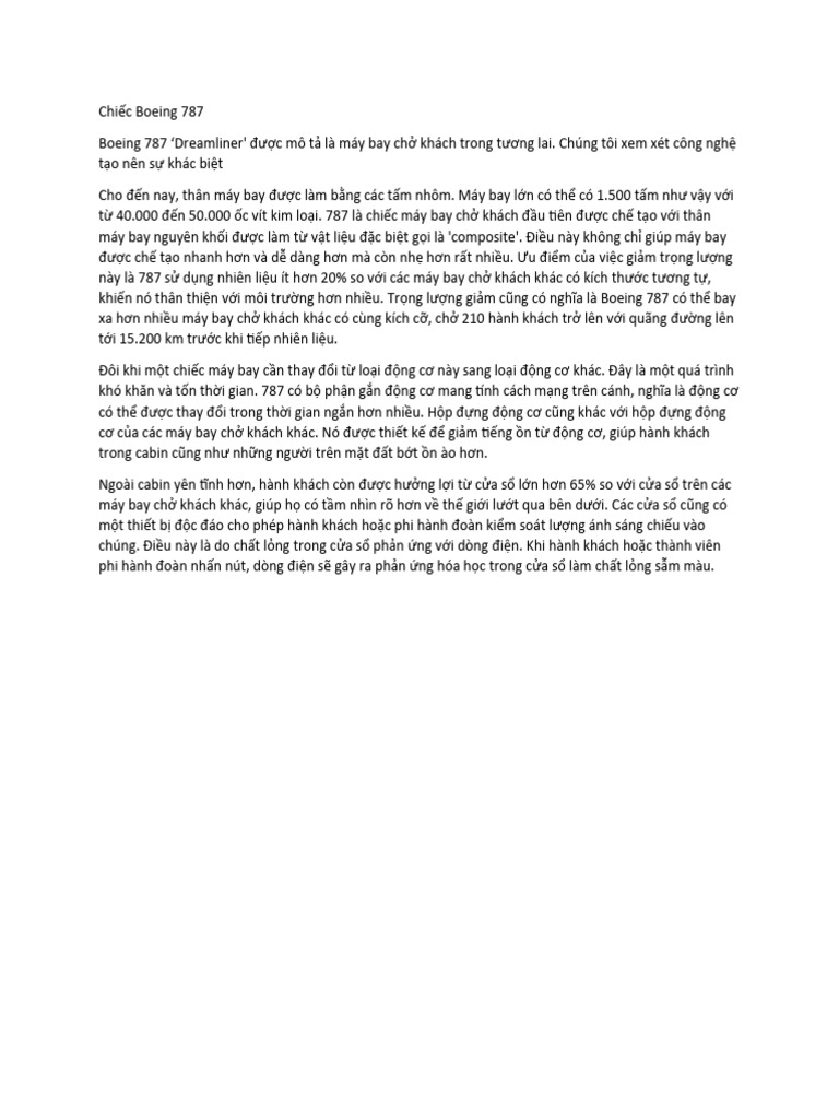 Chiếc Boeing 787 | PDF
