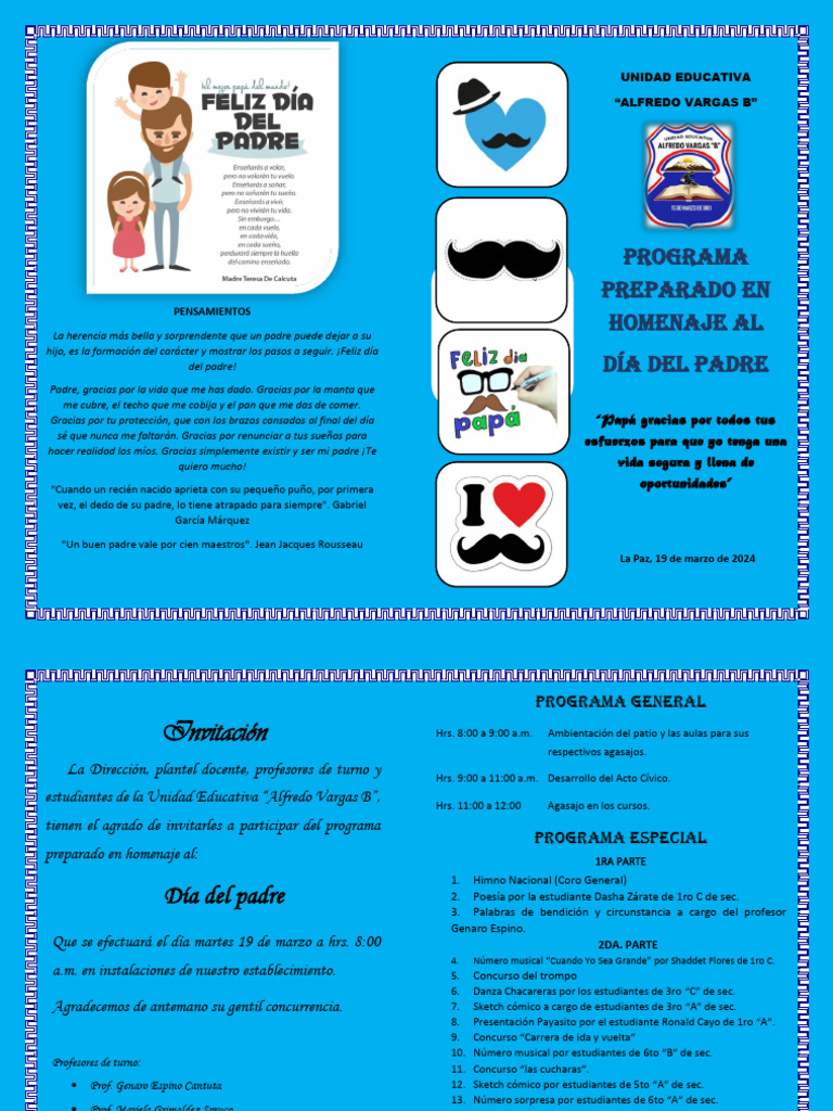 Programa Dia Del Padre | PDF