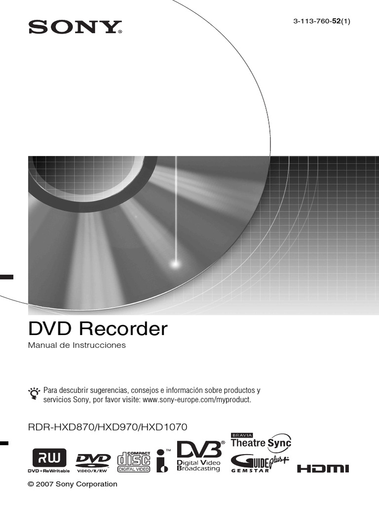 DVD Sony | PDF | DVD | Control remoto