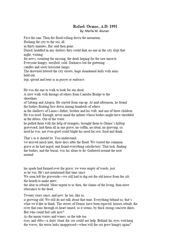 21st CL Poem by Merlie Alunan PT 2 | PDF