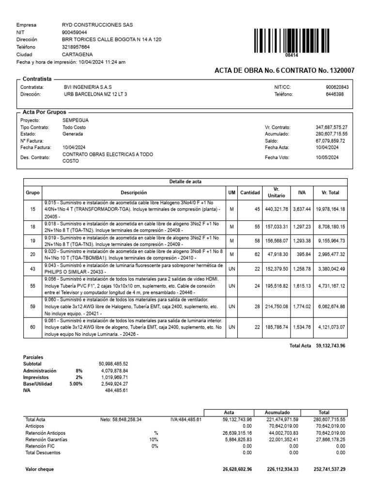 Corte de Obra | PDF | Bienes manufacturados