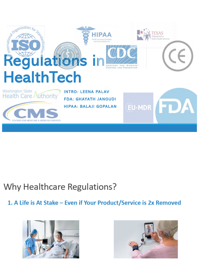 Healthcare Regulation & Policy - Session Deck (1 of 2) | PDF | Medical ...