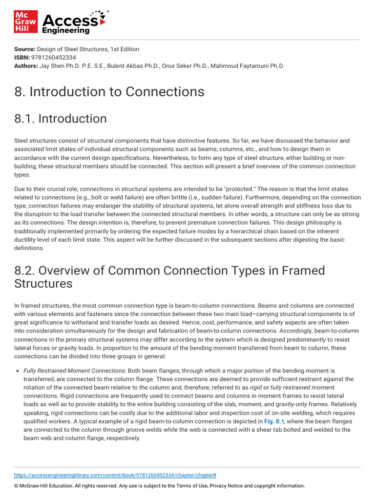 Introduction To Connections | PDF | Beam (Structure) | Nut (Hardware)