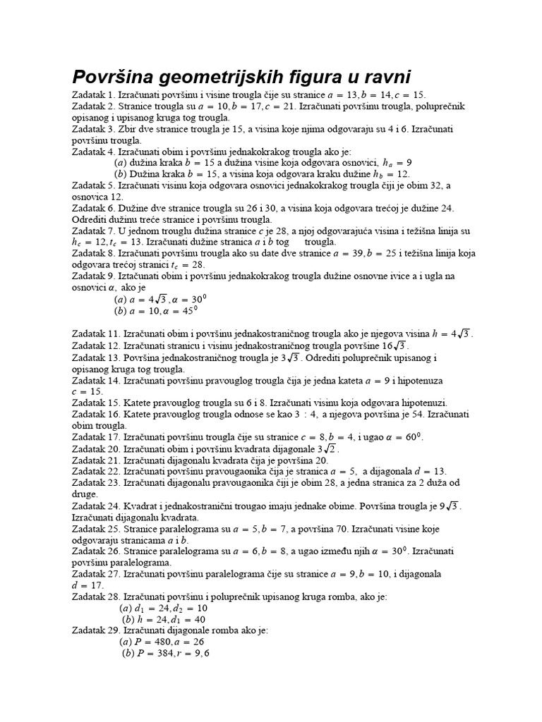 povrc5a1ina-geometrijskih-figura-u-ravni-pa-2014 | PDF
