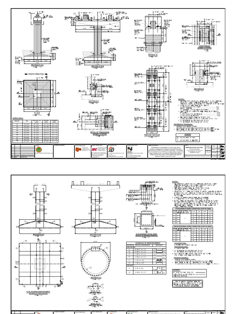 L-L T-T Pier No. Founding Level Pier Cap Top Level Ground Level P1 FRL ...