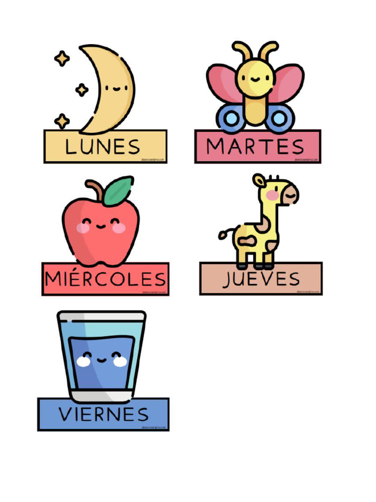 Dias de La Semana, Mes Del Año y Estaciones | PDF