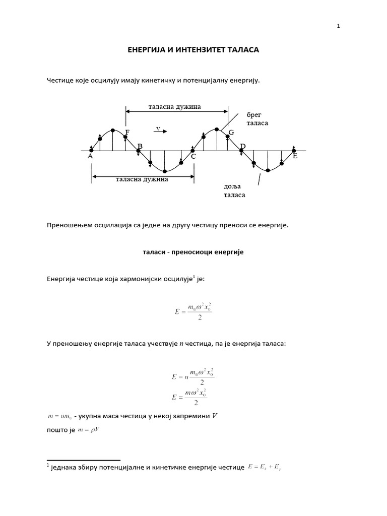 3 Energija I Intenzitet Talasa | PDF