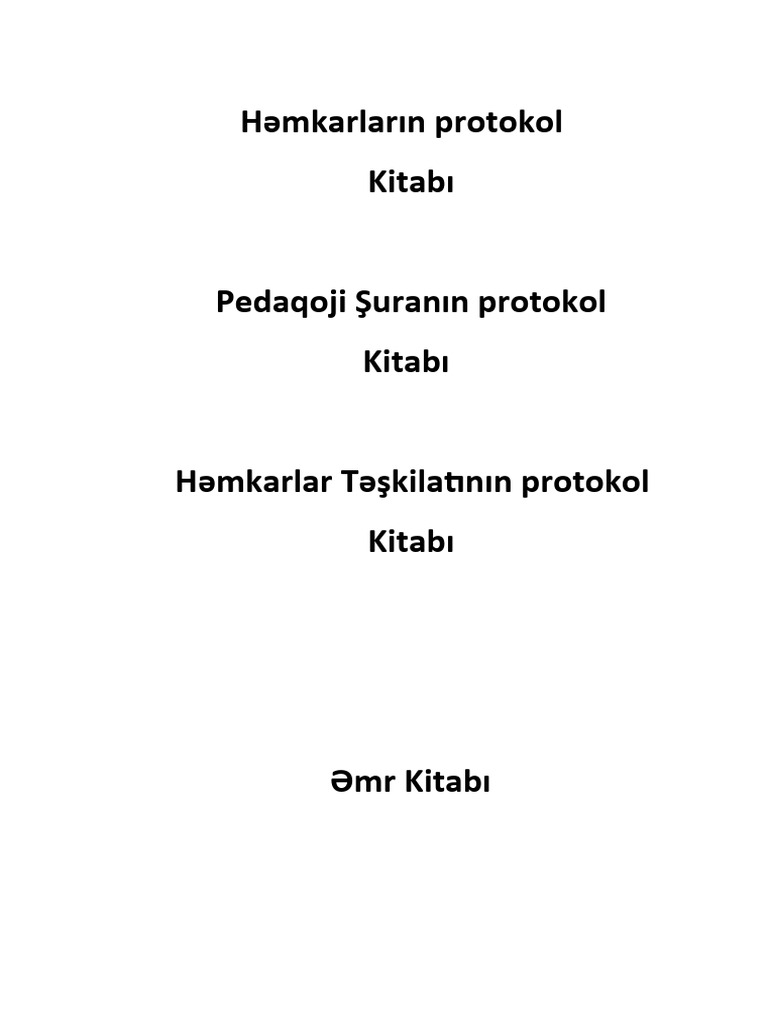 Həmkarların Protokol | PDF