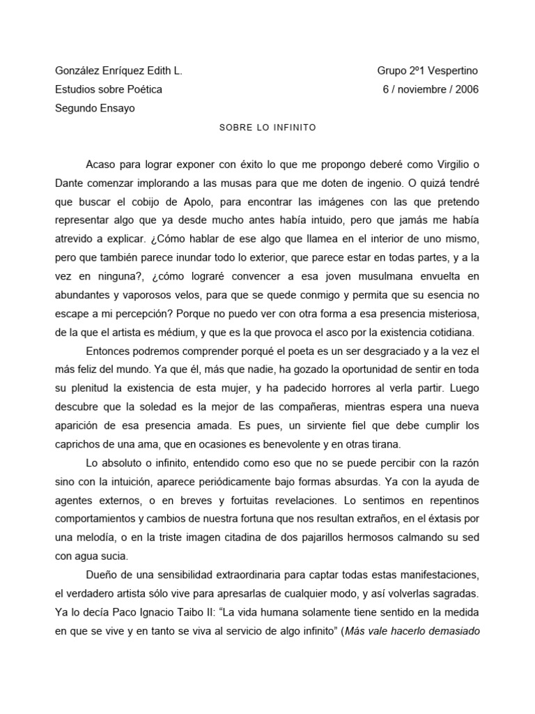 Ensayo 2 P | PDF | Poesía