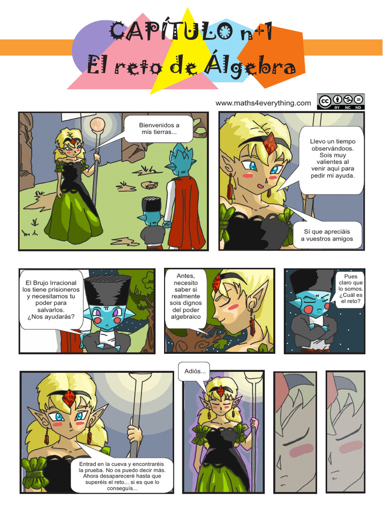 Cómic - El Reto Del Álgebra | PDF