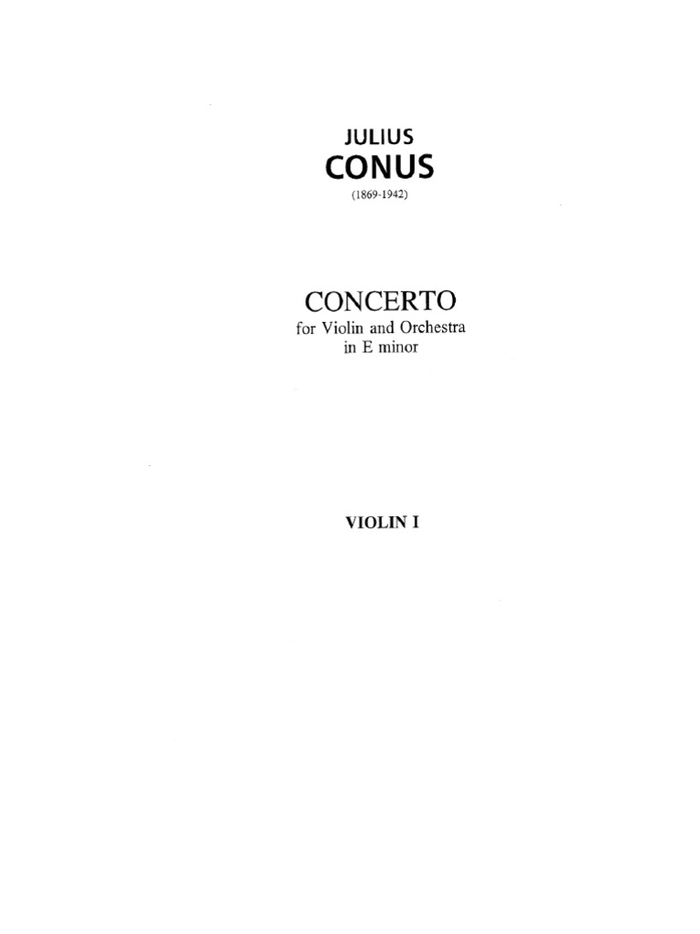 IMSLP800196 PMLP32052 09 - Conus Violin Concerto - Violins - I | PDF