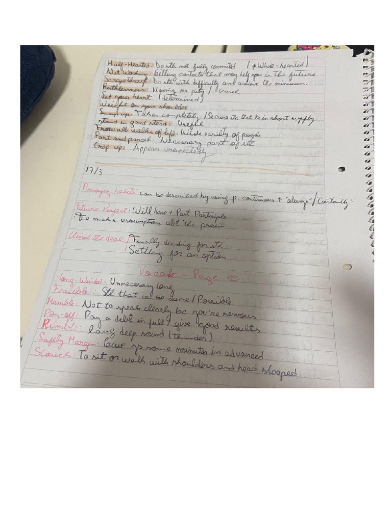 Notes- Vocabulary Advanced | PDF