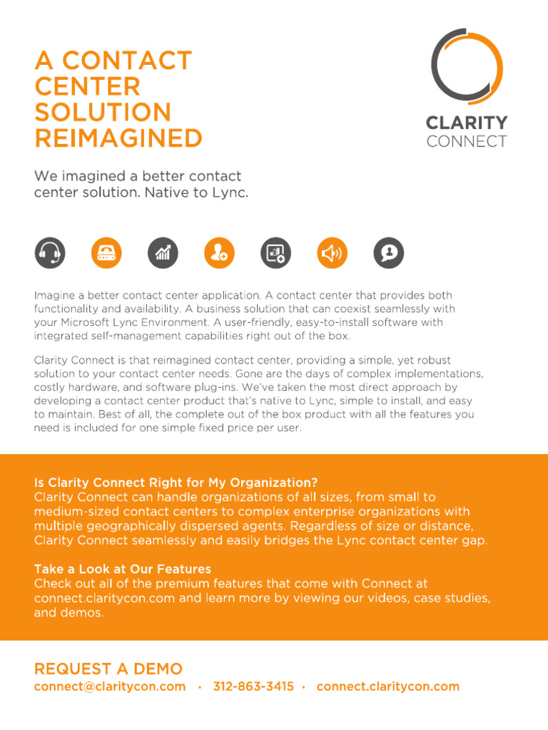 Clarity Connect Features | PDF