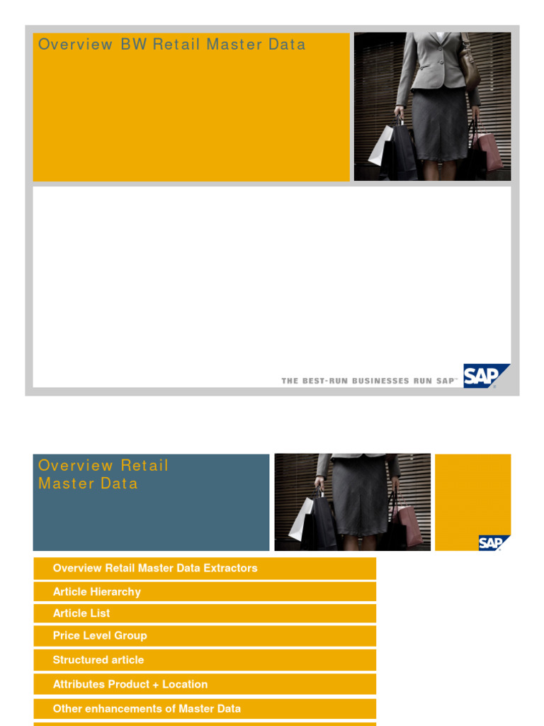 Overview BW Retail Master Data | PDF | Retail | Enterprise Resource ...
