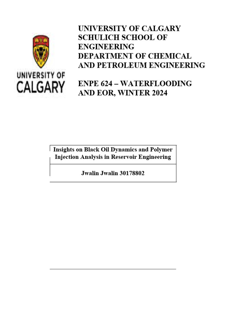 Final Report EOR | PDF | Enhanced Oil Recovery | Petroleum Reservoir