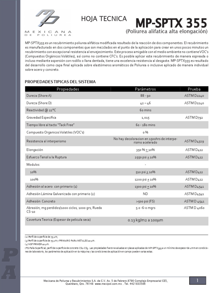 Tecnica JF 350 | PDF | Agua | Materiales