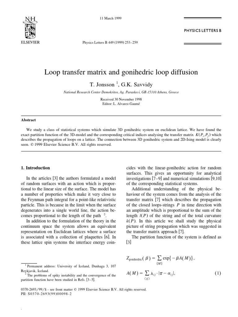 Loop 1999 | PDF | Waves | Physics